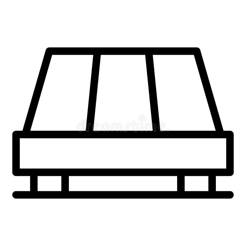 High Back Bench Icon, Outline Style Stock Vector - Illustration of icon ...