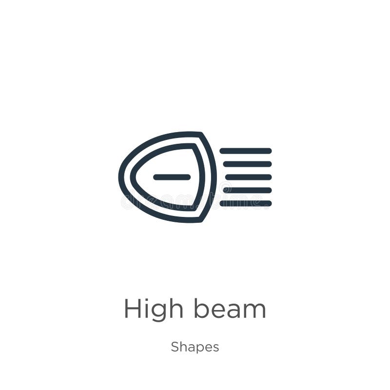 High Beam Icon Vector. Trendy Flat High Beam Icon from Shapes ...