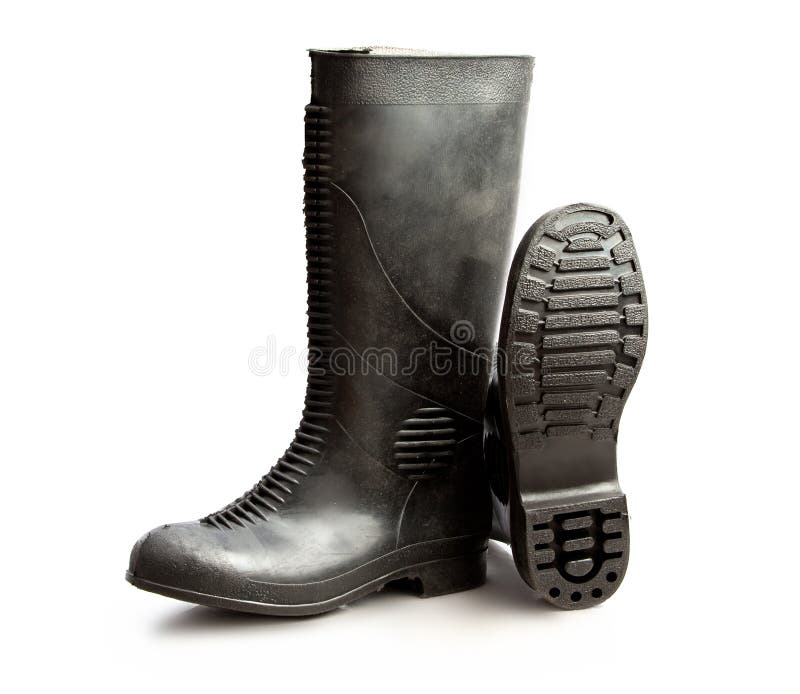Working boots isolated stock image. Image of steel, construction - 25594919