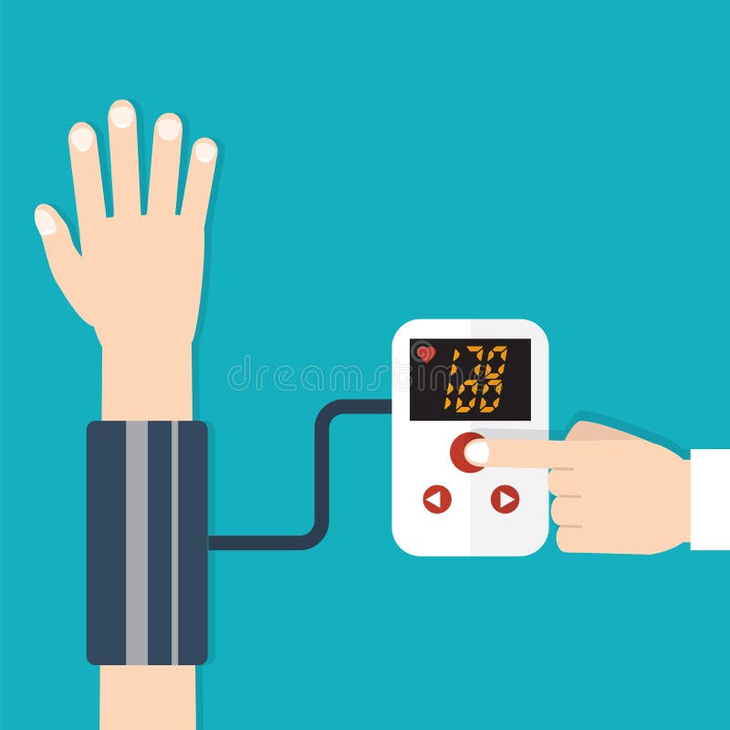 High Blood Pressure Concept. Vector Illustration Stock Vector ...