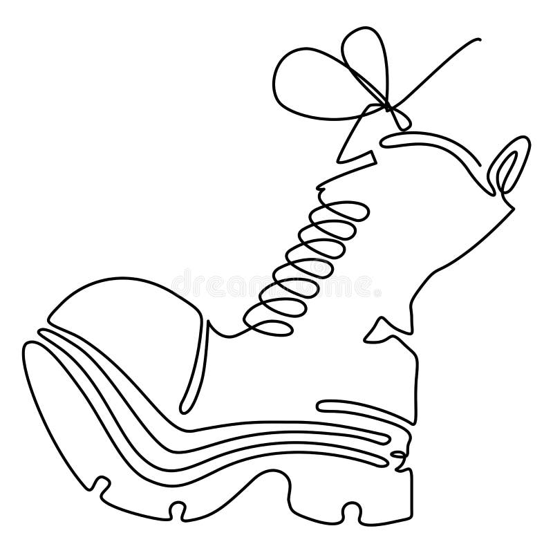 Continuous Line Work Boots Stock Illustrations – 15 Continuous Line ...