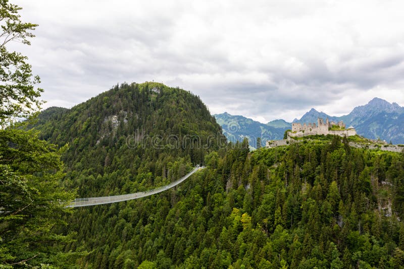 Bridge in Alps Mountains in Austria in Winter Stock Image - Image of ...