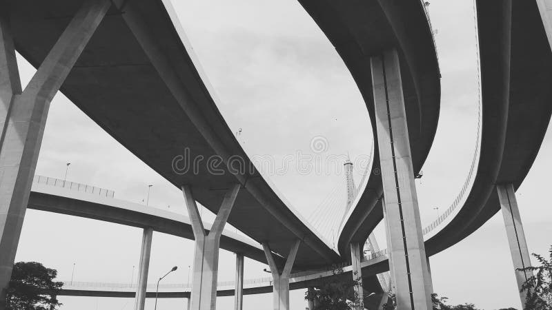 High Bridge stock image. Image of road, line, bridge - 68562443