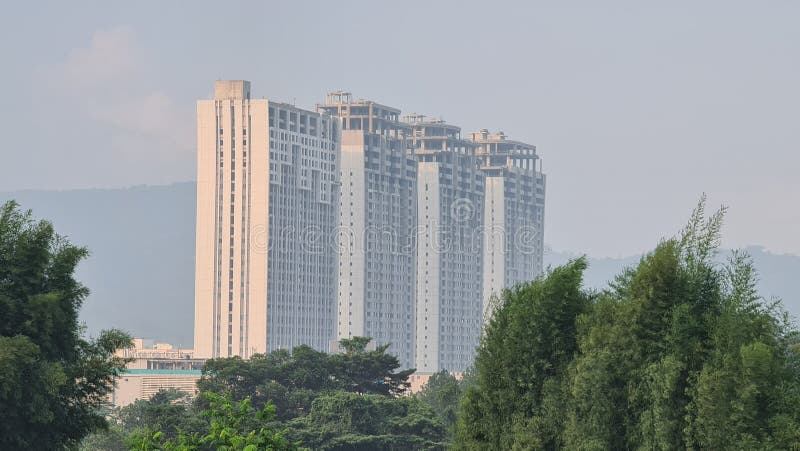 High Building Hotel and Apartment Stock Image - Image of landscape ...