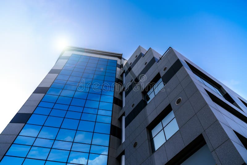 High Building with Mirroring Windows Stock Photo - Image of structure ...