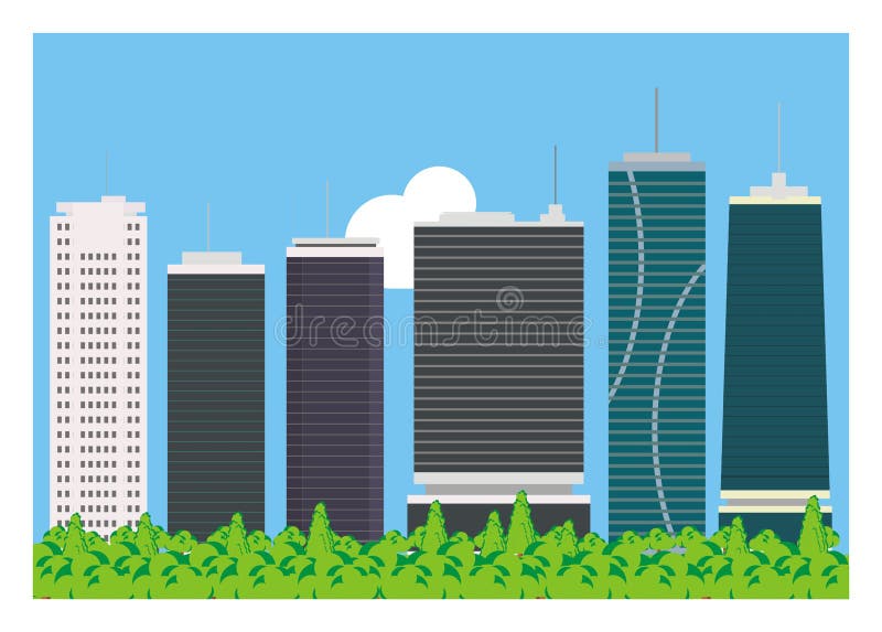 High Building Simple Background Stock Vector - Illustration of business ...