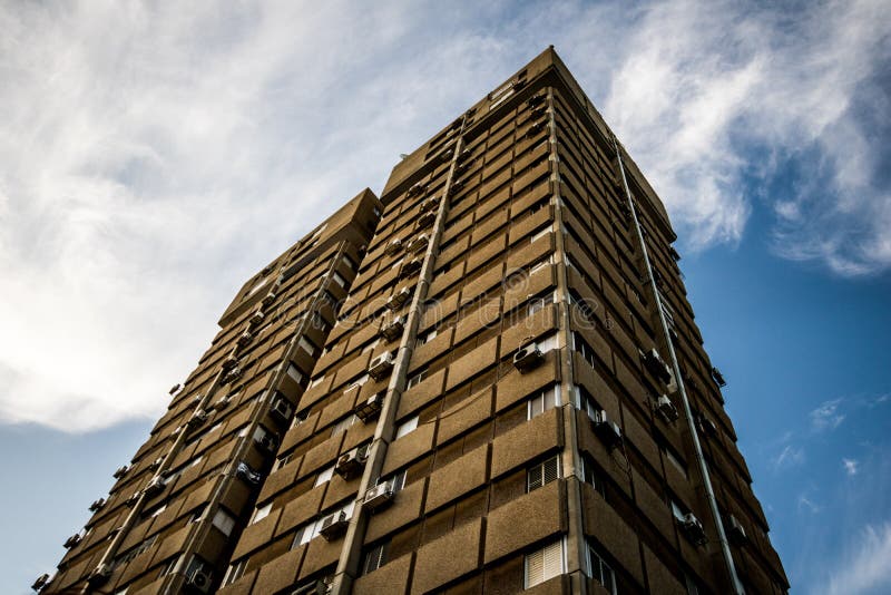 A high building in the sky stock photo. Image of floors - 166393186