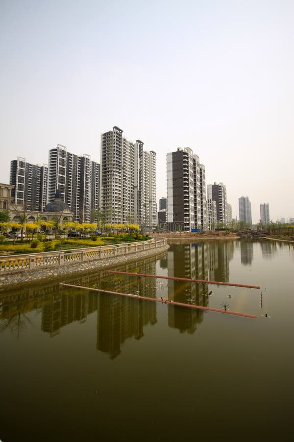 High Building and the Surrounding Environment Stock Image - Image of ...