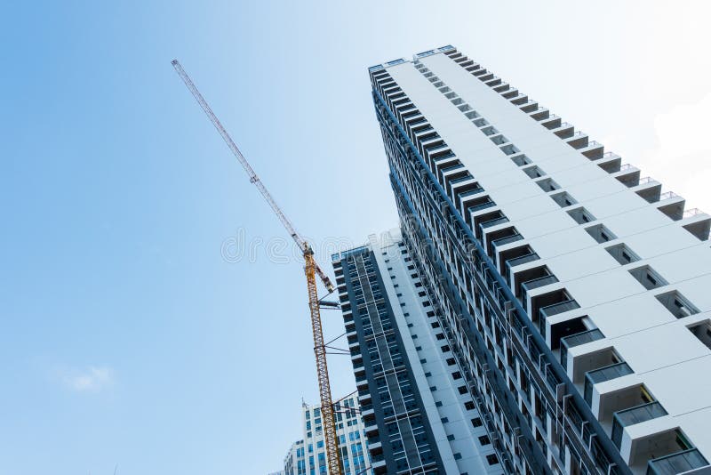 High Building Under Construction Stock Image - Image of outdoor ...