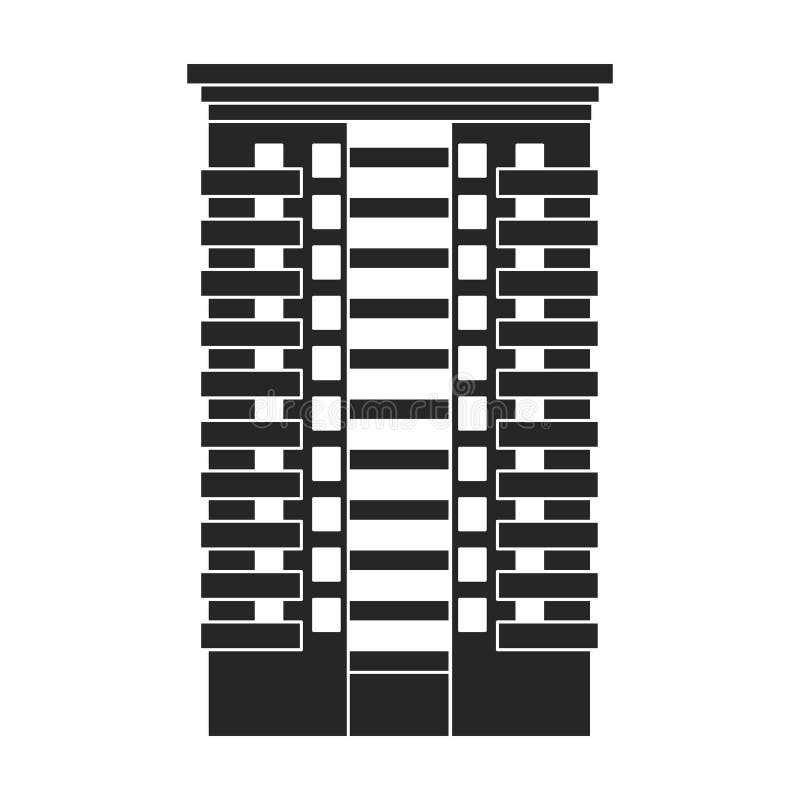 High Buildings Vector Icon.Black Vector Icon Isolated on White ...