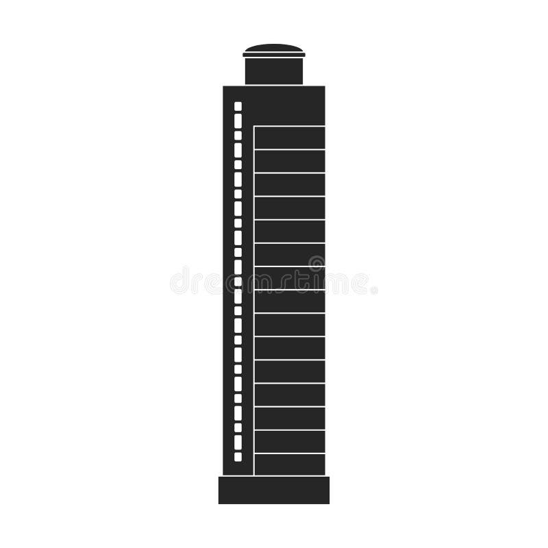 High Buildings Vector Icon.Black Vector Icon Isolated on White ...