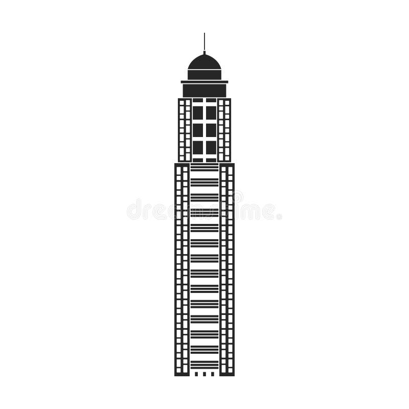 High Buildings Vector Icon.Black Vector Icon Isolated on White ...