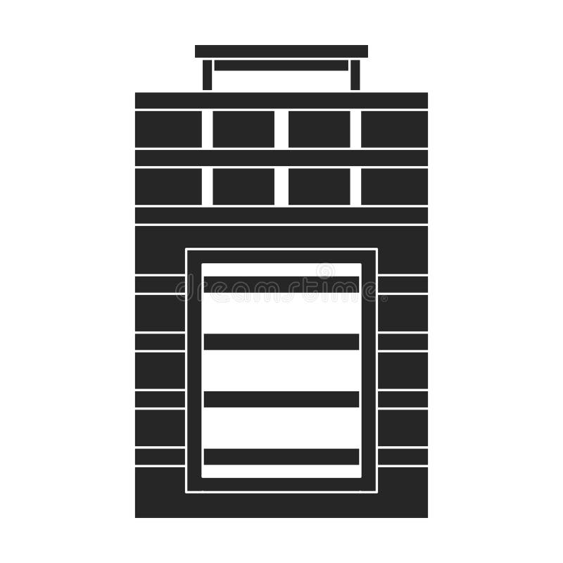 High Buildings Vector Icon.Black Vector Icon Isolated on White ...