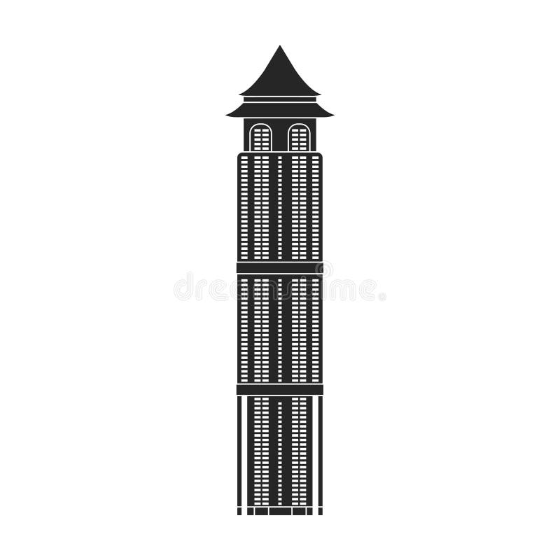 High Buildings Vector Icon.Black Vector Icon Isolated on White ...