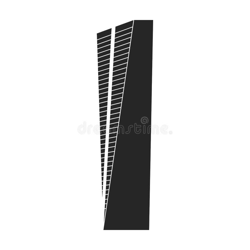 High Buildings Vector Icon.Black Vector Icon Isolated on White ...