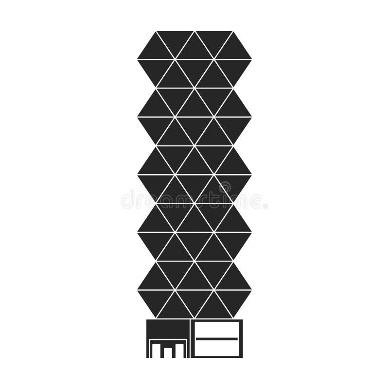 High Buildings Vector Icon.Black Vector Icon Isolated on White ...