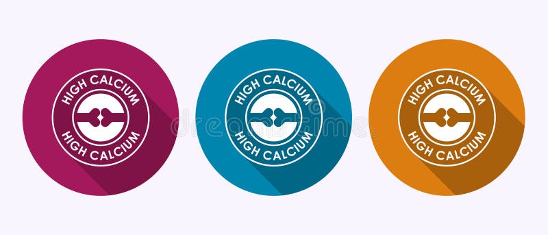 High Calcium Icon Design Illustration, High Calcium Label, Logo, Sign ...