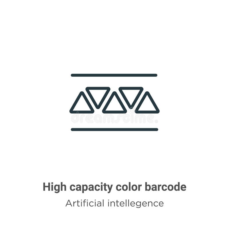 High Capacity Color Barcode Outline Vector Icon. Thin Line Black High ...
