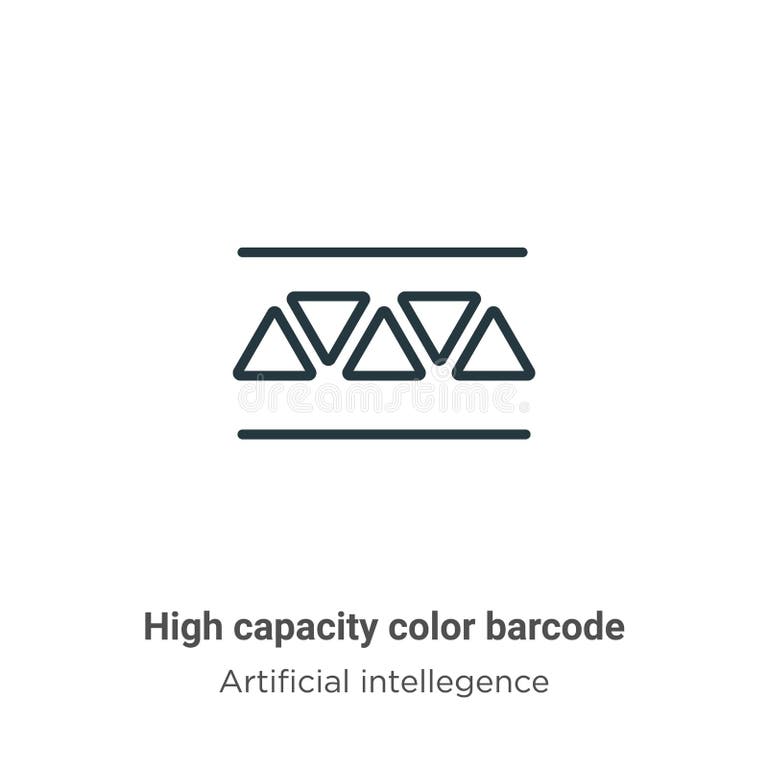 High Capacity Color Barcode Outline Vector Icon. Thin Line Black High ...