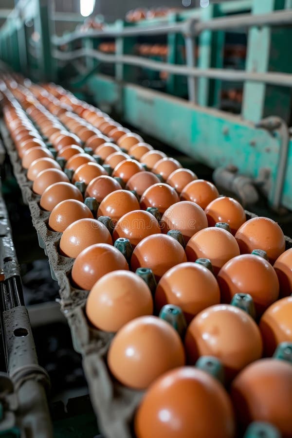 High Capacity Egg Sorting Machine in a Commercial Egg Production ...
