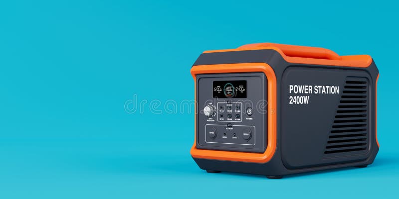 High Capacity Portable Power Generator Station. 3d Rendering Stock ...