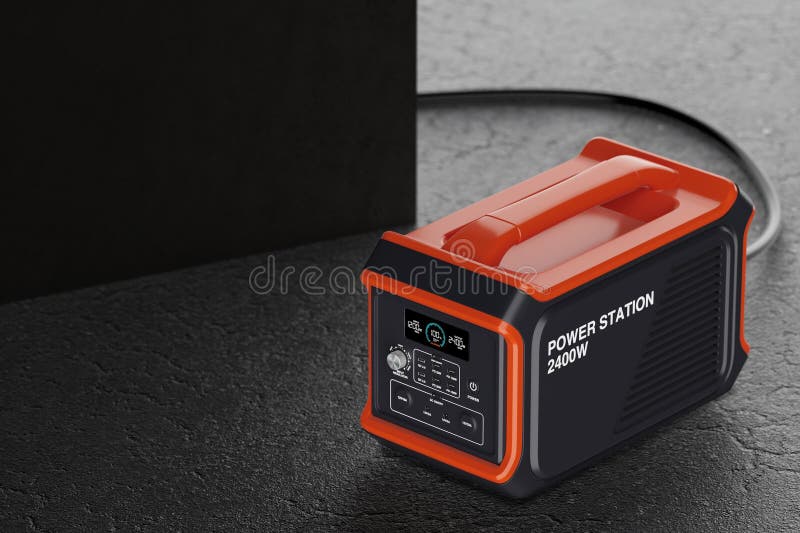 High Capacity Portable Power Generator Station. 3d Rendering Stock ...