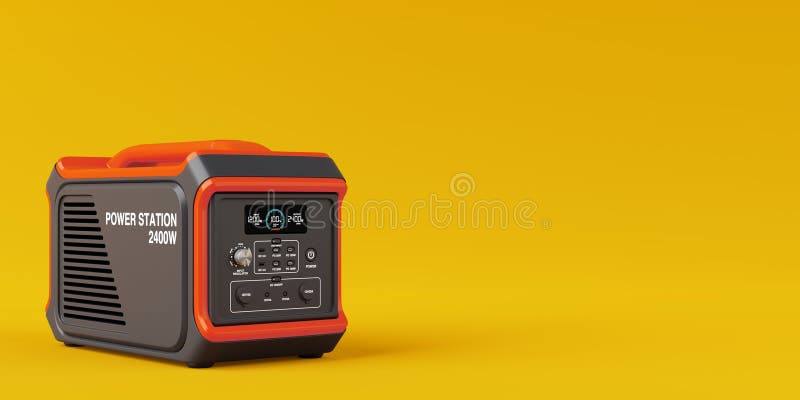 High Capacity Portable Power Generator Station. 3d Rendering Stock ...