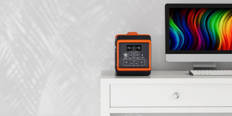 High Capacity Portable Power Generator Station on a White Table Near ...