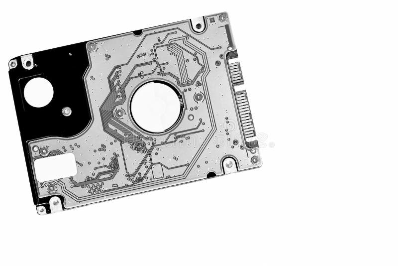 Black White Internal Hard Drive for Storing Information Isolated on ...