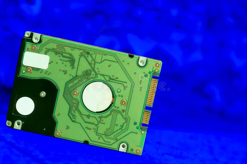 Internal Hard Drive for Storing Information Isolated on Blue Surface ...