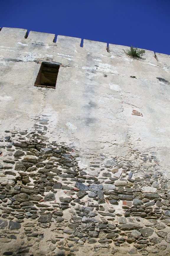 High castle wall stock image. Image of europe, castillo - 13976603