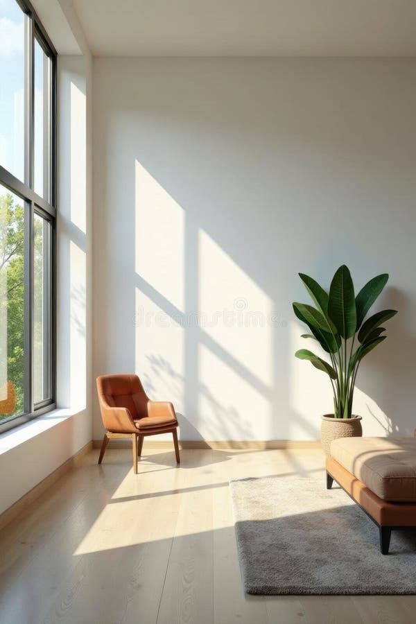 High Ceiling, Abundant Natural Light Floods Spacious Room, Empty Room ...