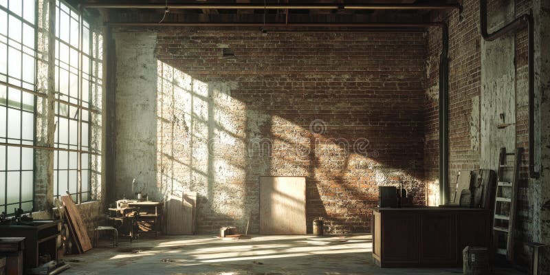 High-Ceiling Loft with Industrial-Style Design for Modern Living ...