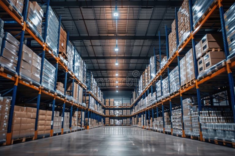 High-Ceiling Warehouse with Automated Vertical Storage Systems for ...