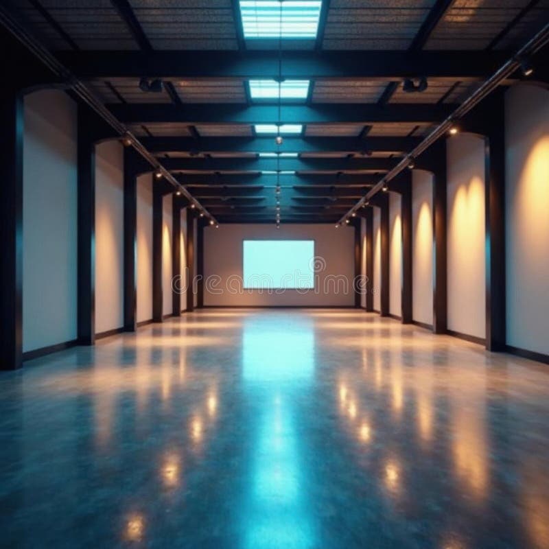 High Ceilinged Room, Abundant Lighting Fixtures, Ample Floor Space ...