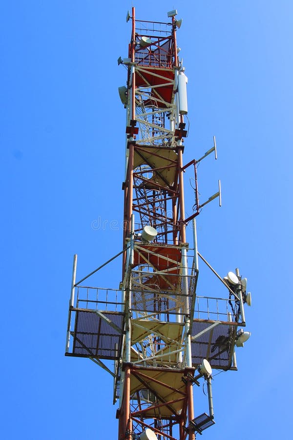 High cell tower stock photo. Image of communication, receiver - 94944606