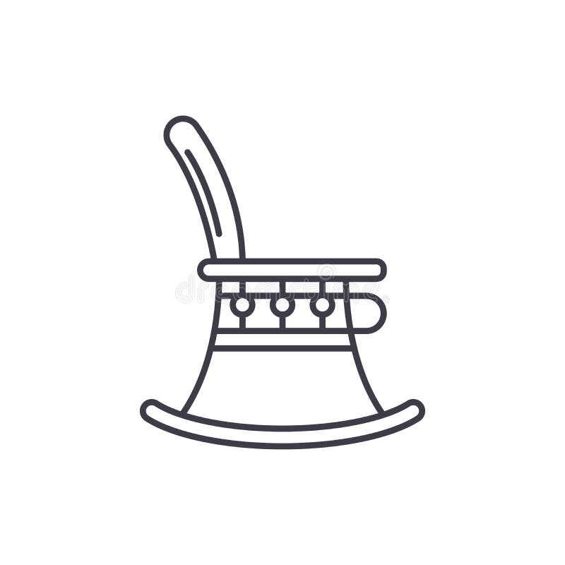 High Chair Line Icon Concept. High Chair Vector Linear Illustration ...