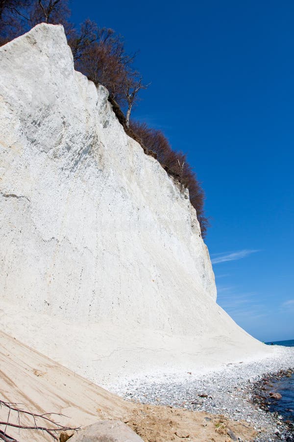 High Chalk Cliffs at the Coast of Ruegen Stock Image - Image of stones ...