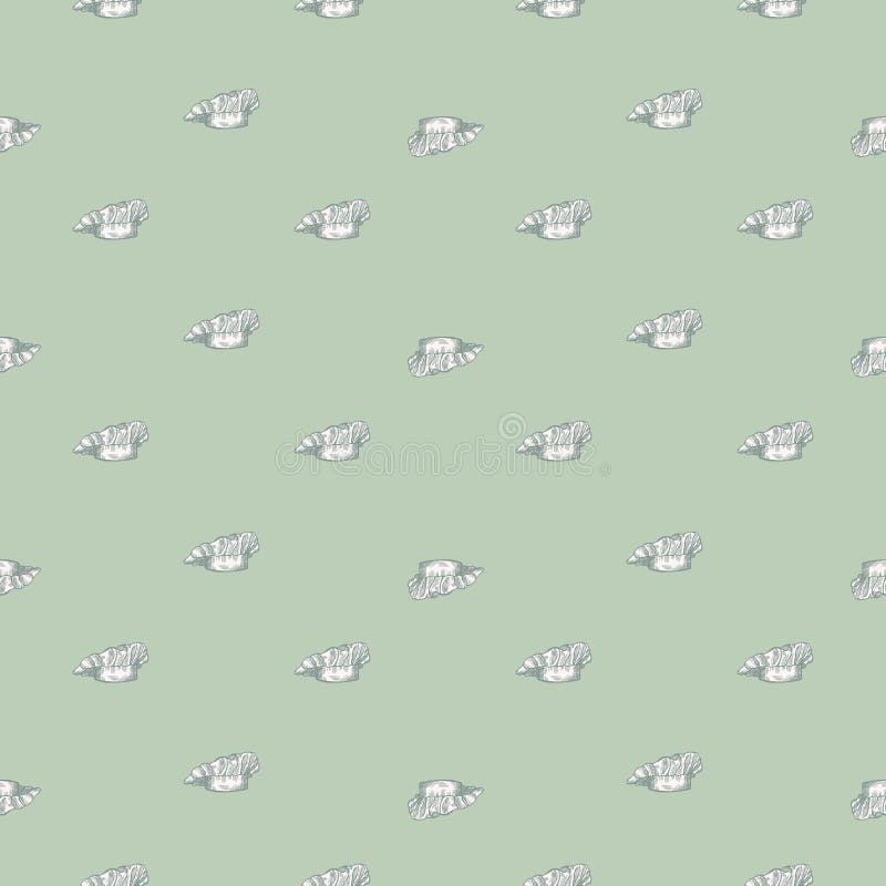 High Chef Hat Engraved Seamless Pattern. Kitchen Traditional Element ...