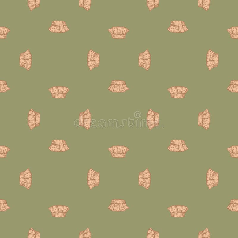 High Chef Hat Engraved Seamless Pattern. Kitchen Traditional Element in ...