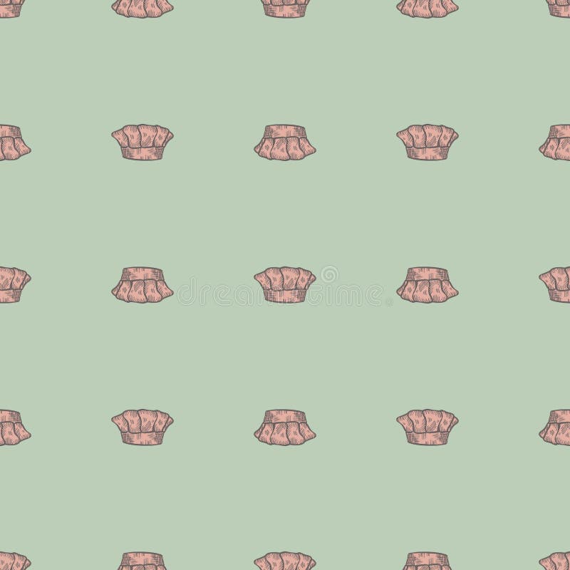 High Chef Hat Engraved Seamless Pattern. Kitchen Traditional Element in ...