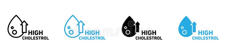 High Cholesterol Icon Vector Set Collection for Web Stock Vector ...