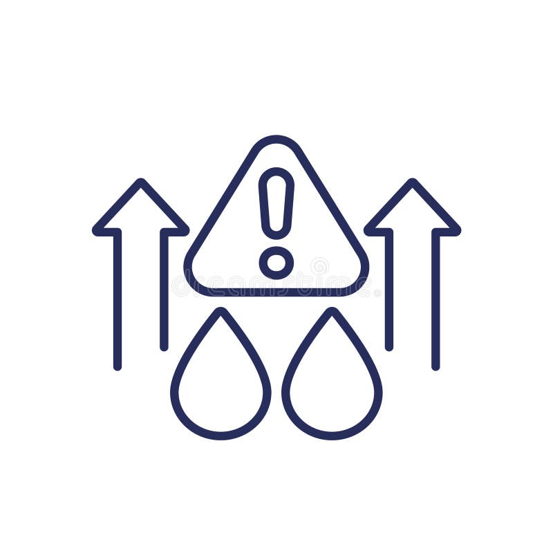 High Cholesterol Level Icon, Line Vector Stock Illustration ...