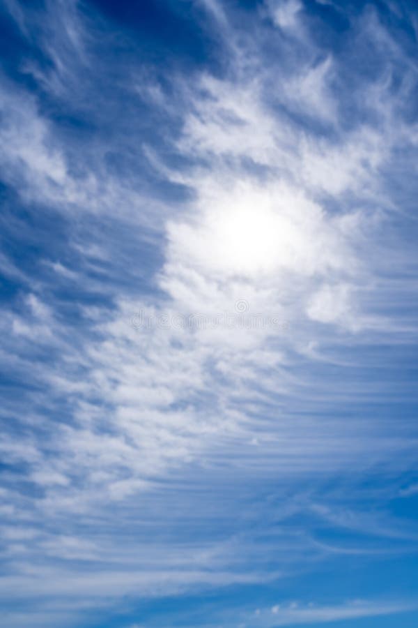High Cirrus Clouds Against the Blue Sky Stock Image - Image of cloud ...
