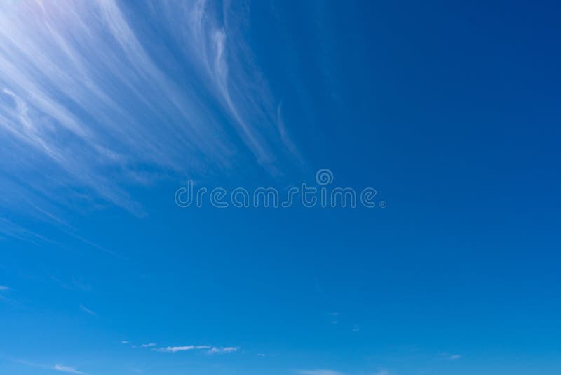 High Cirrus Clouds Against the Blue Sky Stock Photo - Image of clouds ...