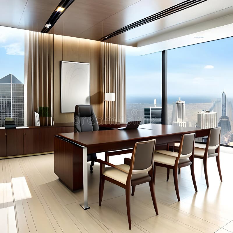 High Class Office Conference Room Stock Illustration - Illustration of ...