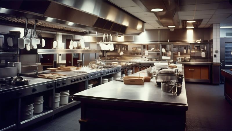 High Class Restaurant Kitchen. Generative AI Stock Illustration ...
