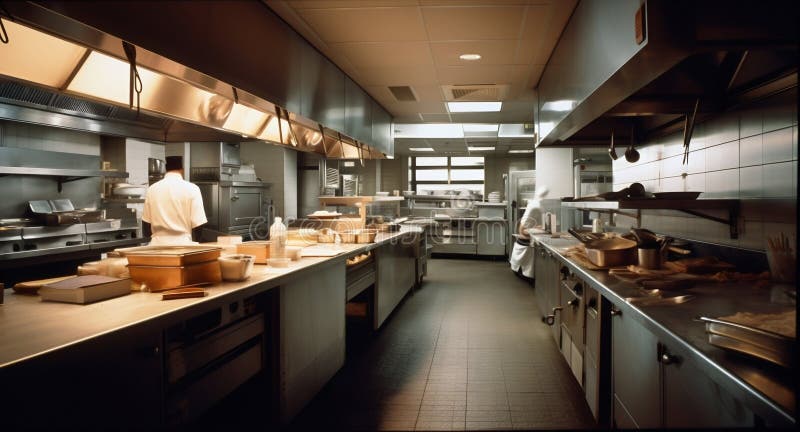 High Class Restaurant Kitchen. Generative AI Stock Illustration ...