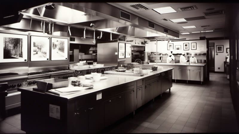 High Class Restaurant Kitchen. Generative AI Stock Illustration ...