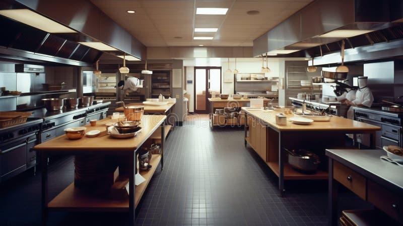 High Class Restaurant Kitchen. Generative AI Stock Illustration ...